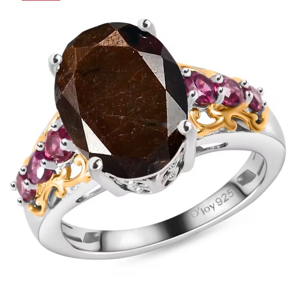 Jewelry | Zawadi Chocolate Sapphire And Orissa Rhodolite Garnet Ring ...